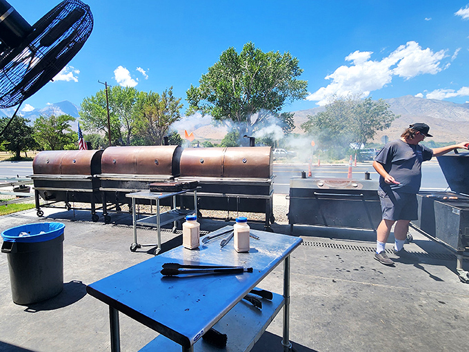 Where the magic happens &ndash; skilled hands tending to smokers with the focus and dedication of artists, because great BBQ is equal parts science and soul.