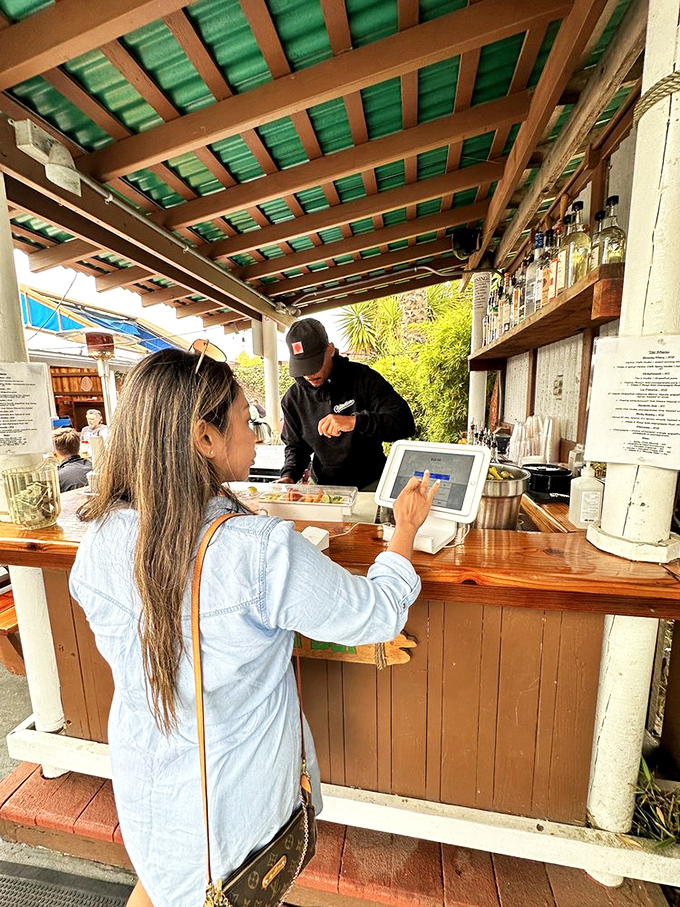 That moment when you're ordering but already mentally consuming everything on the menu&mdash;a universal Harbor Cafe experience.
