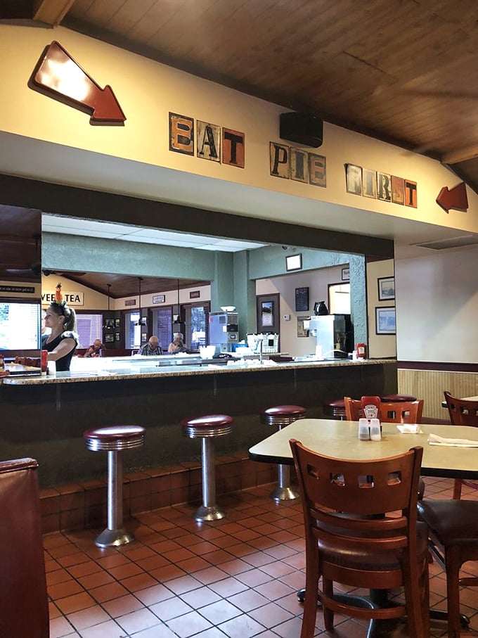 "Eat Pie First" isn't just a suggestion&mdash;it's a life philosophy worth embracing. The counter seating offers front-row tickets to the culinary show.