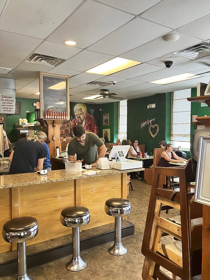 Where breakfast magic happens &ndash; the open kitchen design lets you witness the choreography behind your morning feast.