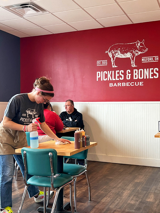 Where barbecue magic happens daily. The staff keeps things spotless because respect for the meat means respect for the space where it's served.