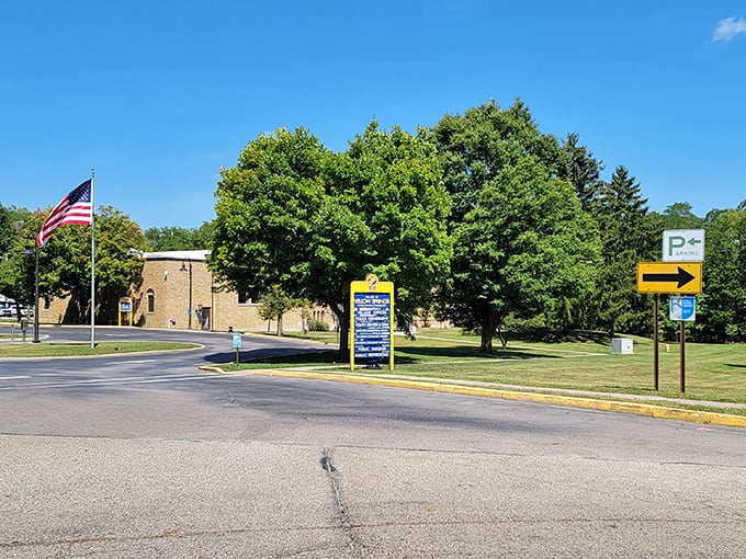 Street signs point toward discoveries waiting around every corner in this delightfully walkable artistic haven.
