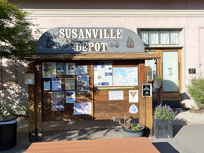 The Susanville Depot serves as information central, where friendly locals help visitors discover trails, events, and those secret fishing spots.