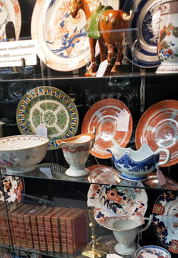 Porcelain treasures from distant shores &ndash; each plate a canvas telling stories of exotic places and forgotten dinner conversations. 