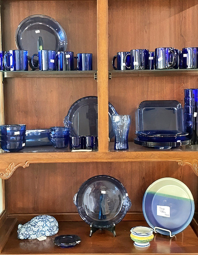 The cobalt blue glassware collection gleams like a Mediterranean sea &ndash; coastal elegance without the coastal price tag.