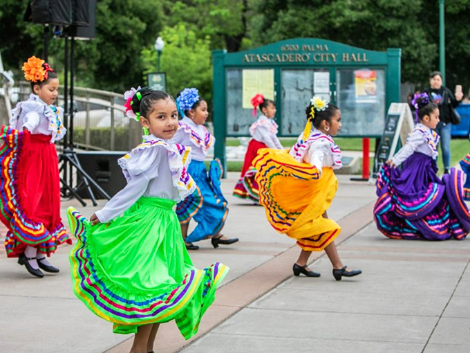 Traditional dancers bring vibrant cultural celebrations to Atascadero's civic center, proving small towns can be rich in diversity and heritage.