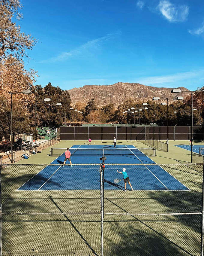 Tennis in paradise&mdash;Ojai's historic tournament courts offer mountain views that might improve your backhand through sheer inspirational beauty.