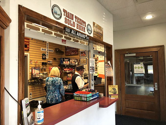 "Tickets, please!" Behind this unassuming counter, gateway guardians distribute passes to what might be Pennsylvania's most relaxing form of time travel.