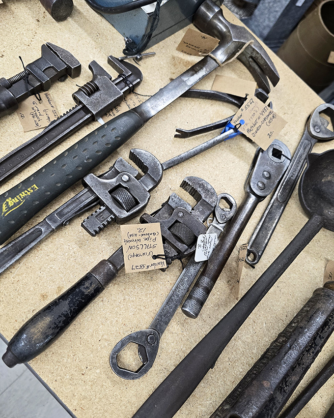 Tools with history in their handles&mdash;each wrench and hammer having fixed more problems than most modern relationships.
