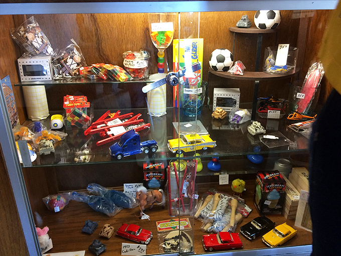 Vintage toys and treasures fill the display case – proof that The Countrie Eatery understands nostalgia is the secret ingredient in comfort food.