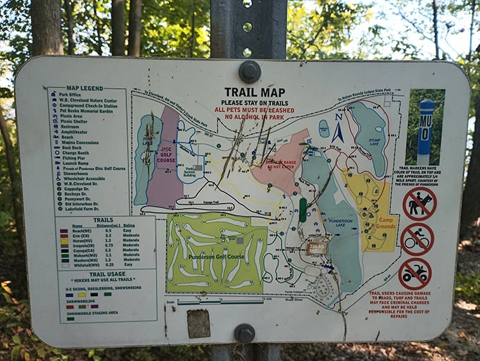 This trail map isn't just directions &ndash; it's a menu of adventures waiting to be ordered, each path promising its own unique flavor.