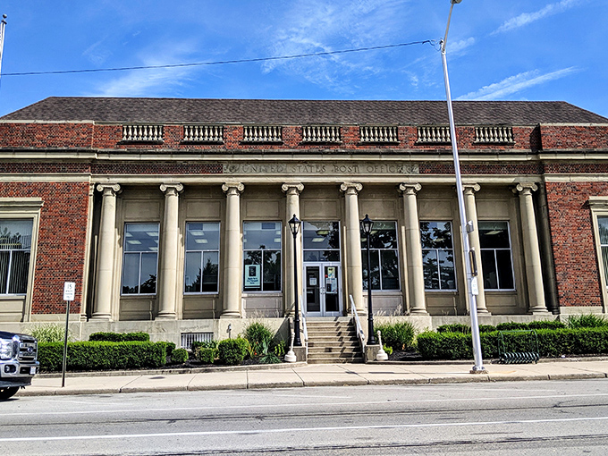 This classic post office building boasts the kind of columns that make you stand up straighter just walking past them.