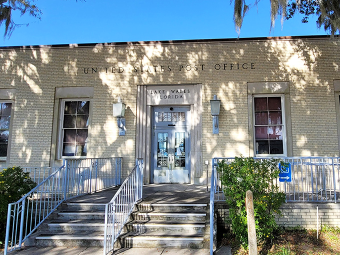 The Lake Wales Post Office stands as a testament to when government buildings were built to impress, not just to process your passport photos.