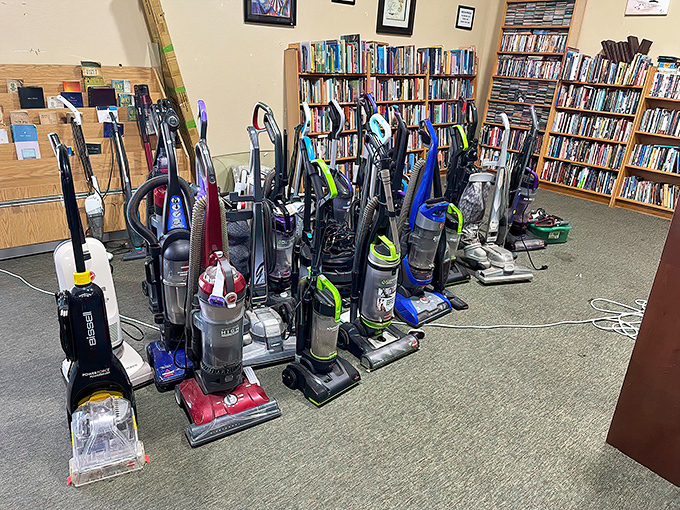 Vacuum cleaner lineup that would make a home shopping channel host weep with joy. Each one tested and ready for its dust-busting destiny.