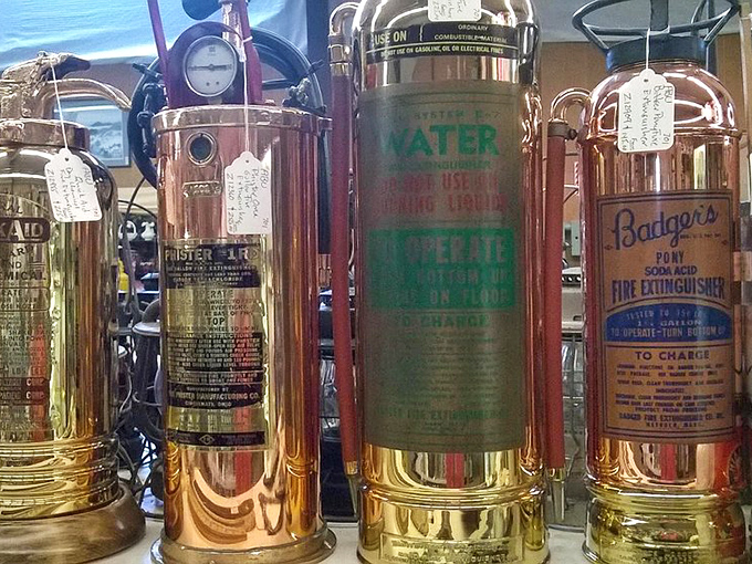 Firefighting has never looked so stylish! These copper extinguishers are functional history &ndash; the kind of vintage pieces that make industrial-chic designers weak at the knees.