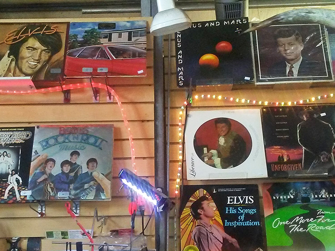 Crates of vinyl records offer analog treasures for music lovers, each album cover a time capsule of artistic expression.