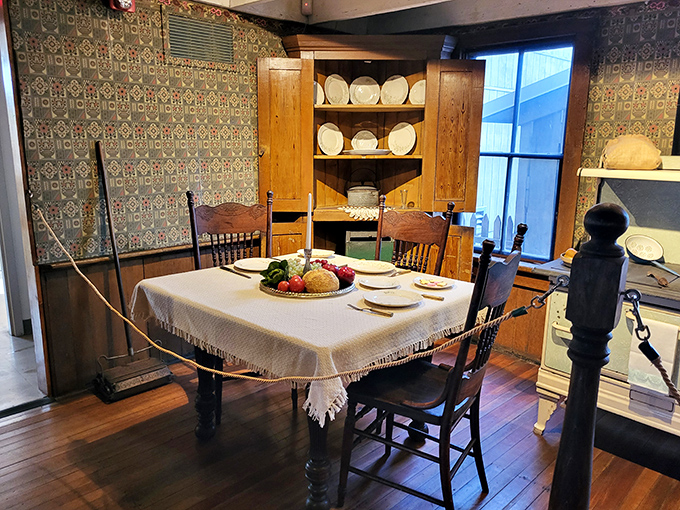 Step into this historic dining room and you're stepping back in time, where you can almost hear the echoes of family conversations past.