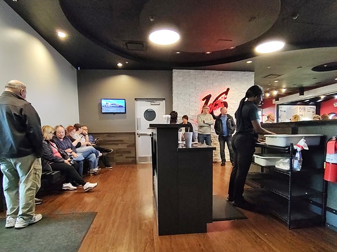 Even the waiting area feels welcoming&mdash;a testament to Lock Sixteen's understanding that the experience begins the moment you walk through the door.