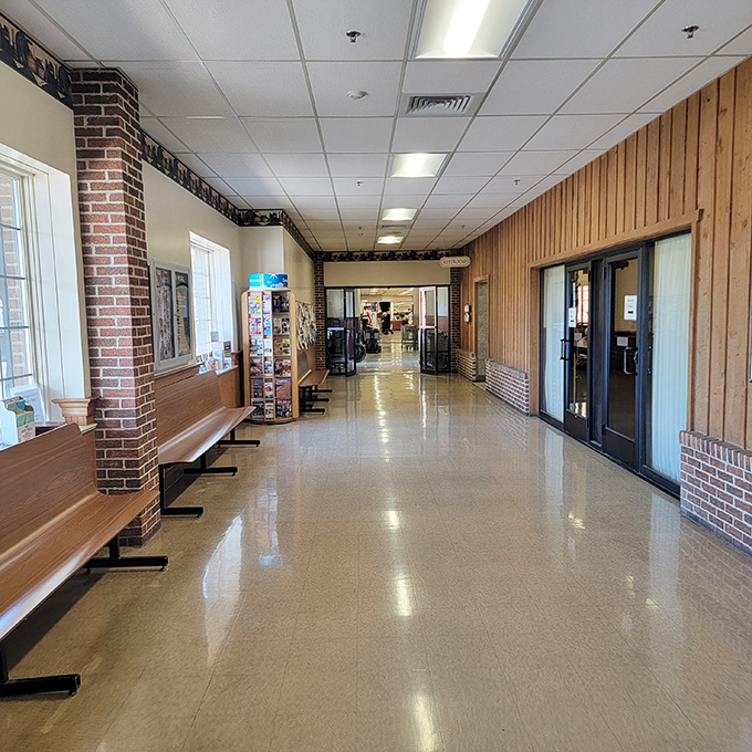 The entrance hallway feels like a community gathering spot, where regulars exchange greetings before diving into their favorite comfort foods.