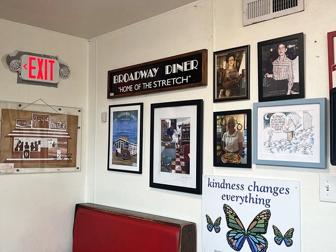 The wall proudly proclaims "Home of The Stretch" &ndash; like announcing you've invented electricity or discovered a new continent.