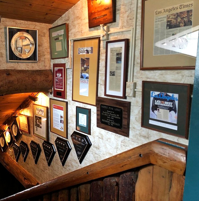 Awards don't lie&mdash;this wall of accolades tells the story of decades of culinary excellence. Each frame represents thousands of happy diners.