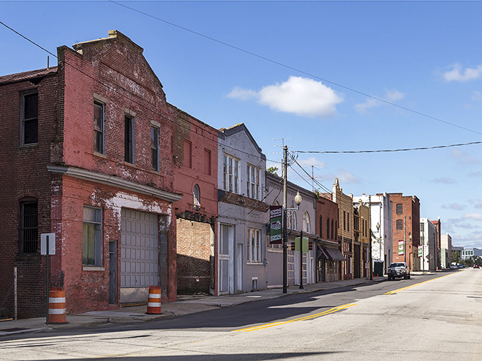 The Warehouse District showcases Danville's ongoing transformation&mdash;these buildings once housed tobacco, now they're waiting for their second act.
