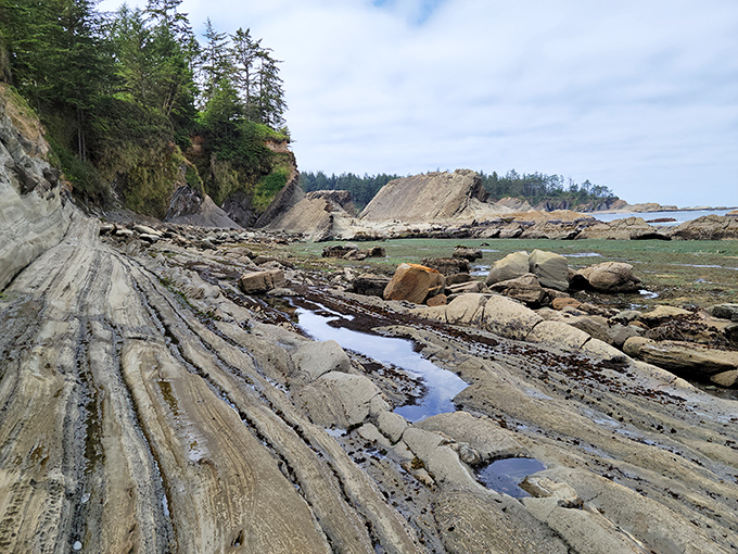 Geological layers telling Earth's story in stone &ndash; like reading nature's autobiography written over millions of years.