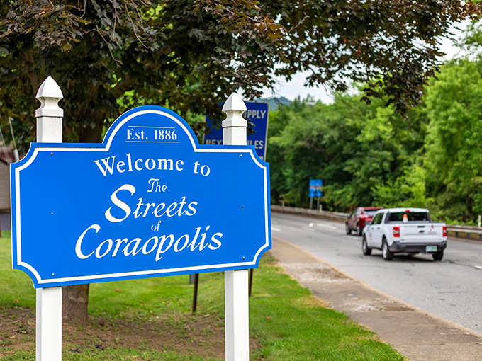 Welcome to The Streets of Coraopolis isn't just signage—it's an invitation to explore a town where retirement dollars stretch further than your imagination.