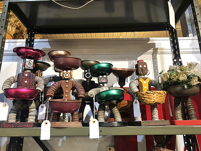 These quirky figurines made from found objects are what happens when creativity meets recycling - folk art with personality.