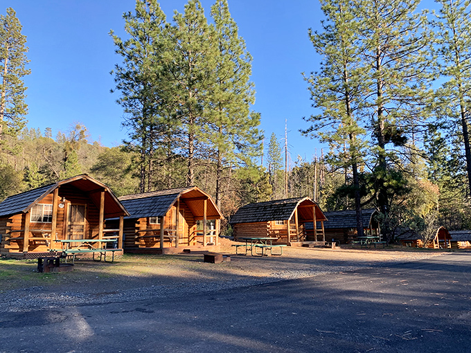 These rustic cabins at Yosemite Pines offer the perfect compromise between camping and comfort&mdash;like wilderness with a good night's sleep included.