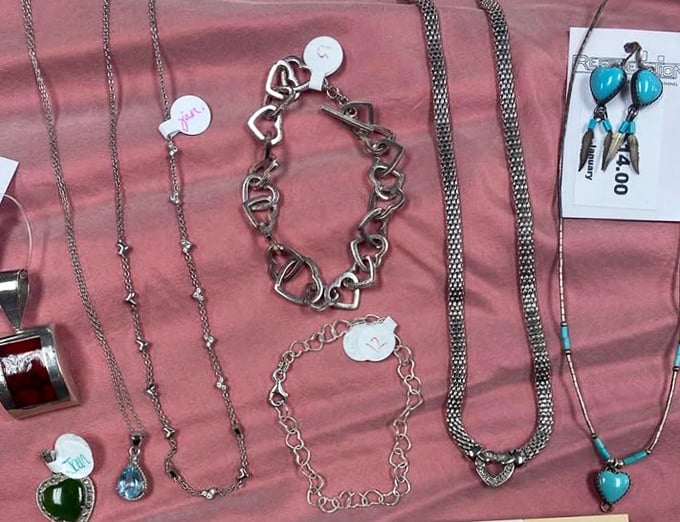 Silver links and turquoise hearts—yesterday's celebrations and anniversaries transformed into tomorrow's vintage treasures at fraction of their original cost.