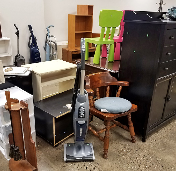 The furniture graveyard &ndash; where vacuum cleaners, bookshelves, and that lime green chair stage their comeback tour.