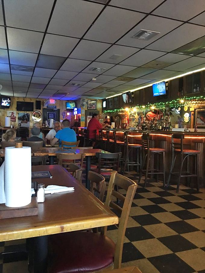 The bar area&mdash;where strangers become friends over shared rib recommendations and debates about which wing sauce deserves the championship belt.