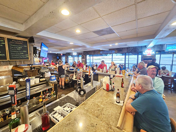 The bar &ndash; where locals tell fishing stories that grow taller with each drink, and nobody minds one bit.
