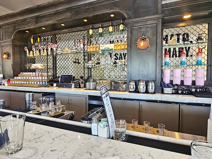 The bar isn't just stocked&mdash;it's armed and ready for whatever breakfast cocktail mission you choose to accept.