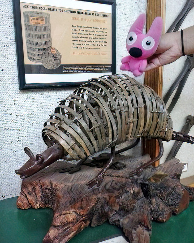 This wire armadillo proves that Texans can make art out of anything&mdash;even the very material that changed their landscape forever.