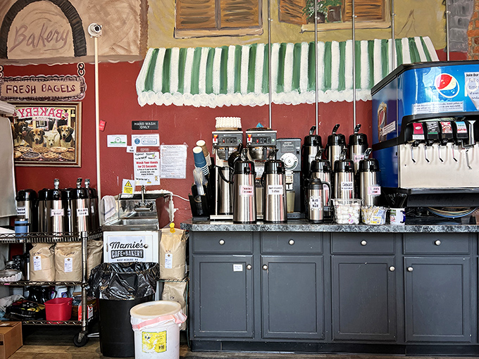 The coffee station isn't just equipment&mdash;it's the lifeblood operation center of the entire establishment. Morning salvation, dispensed with a smile.