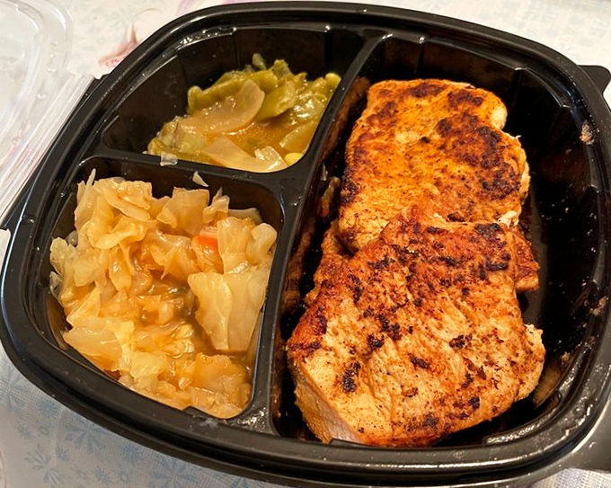 Blackened turkey chops with sides that prove vegetables can be just as crave-worthy when they're treated with proper Southern respect.