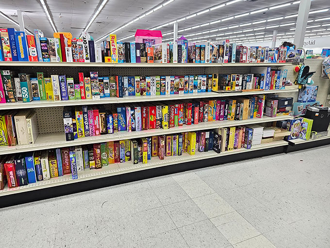 Board games missing just enough pieces to make family game night interesting but not impossible.