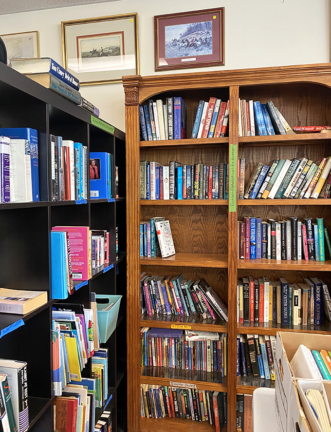 Bookshelves where Stephen King rubs spines with Julia Child&mdash;literary neighbors creating the most fascinating fictional dinner party imaginable. 