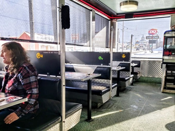 Booths lined up like old friends waiting for your stories&mdash;each one a private dining room with a view of small-town America passing by the windows.