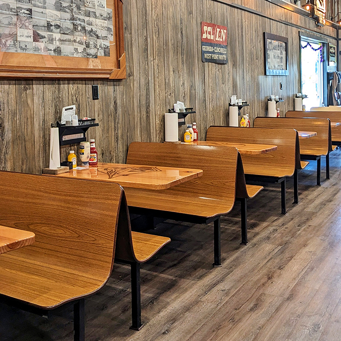 Classic diner booths—where countless family meals, first dates, and "we need to talk" conversations have unfolded over decades.