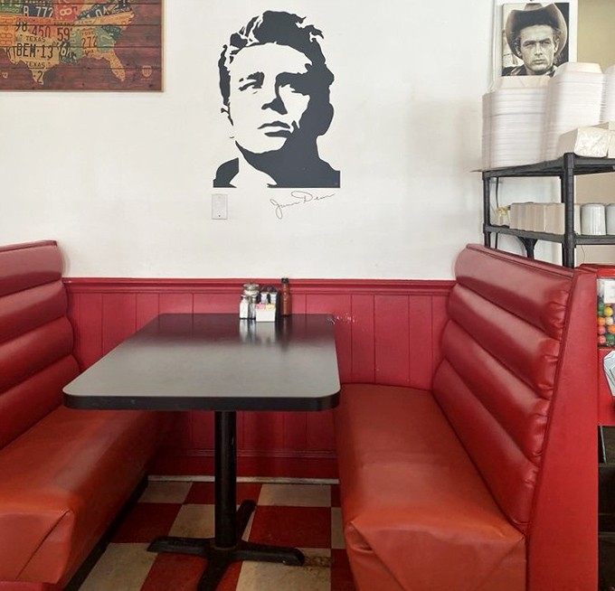The corner booth beneath James Dean's watchful gaze&mdash;where you can channel your inner rebel while conforming to the very American tradition of breakfast indulgence.