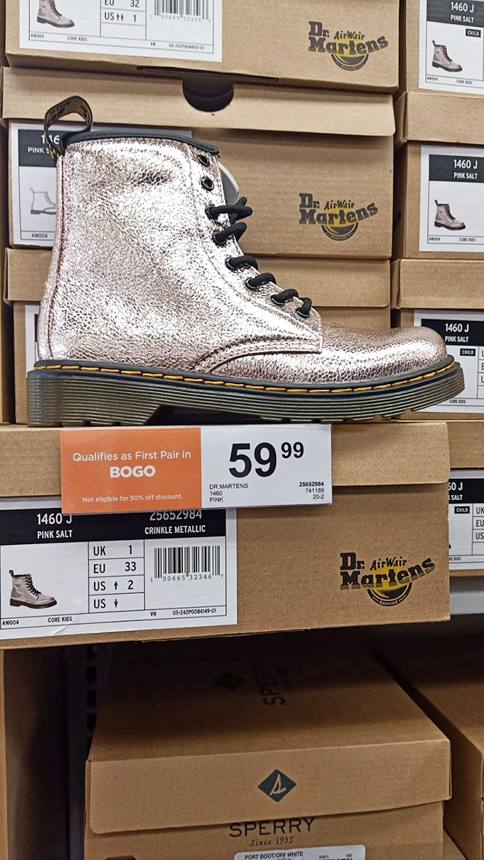 Metallic Dr. Martens: The boots that say "I'm practical enough for puddles but fancy enough for impromptu karaoke."