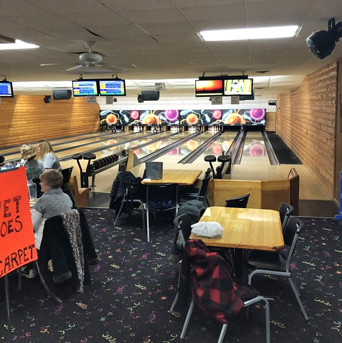 Because nothing says "complete dining experience" like the opportunity to work off your meal with a few frames of bowling.
