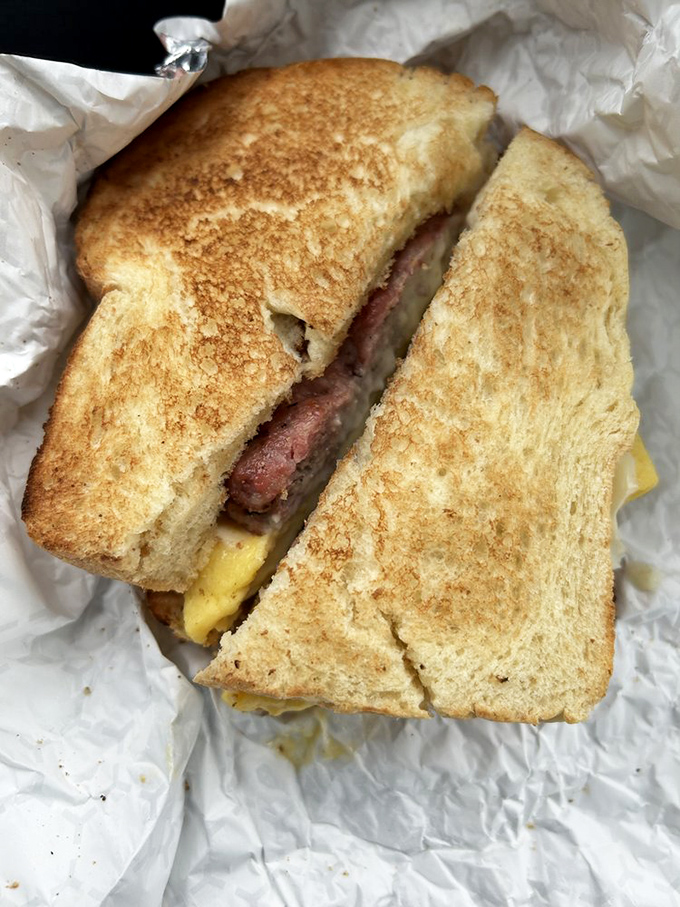 A breakfast sandwich that means business, perfectly grilled and packed with enough protein to power you through until dinner.