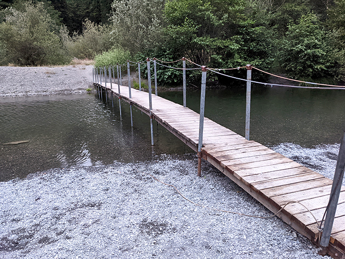 This simple wooden bridge invites you to cross over&mdash;both literally and metaphorically&mdash;into a world where deadlines and emails cease to matter.