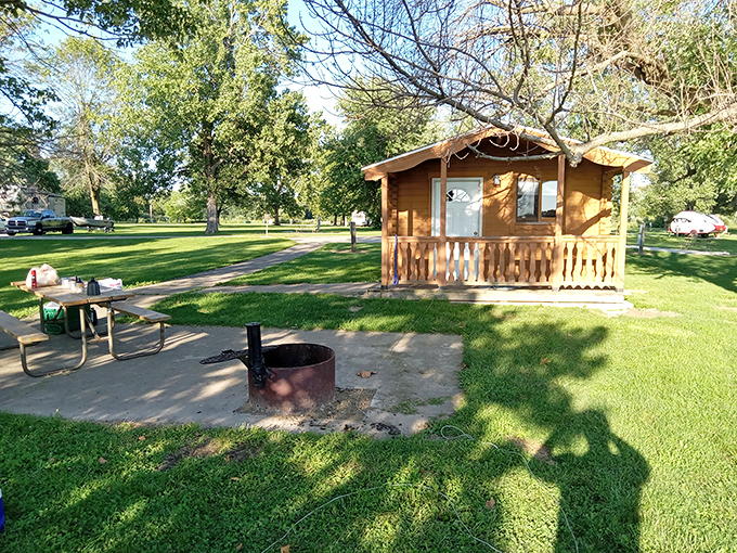 A rustic cabin with all the charm of wilderness living but thankfully none of the bear encounters or questionable plumbing.