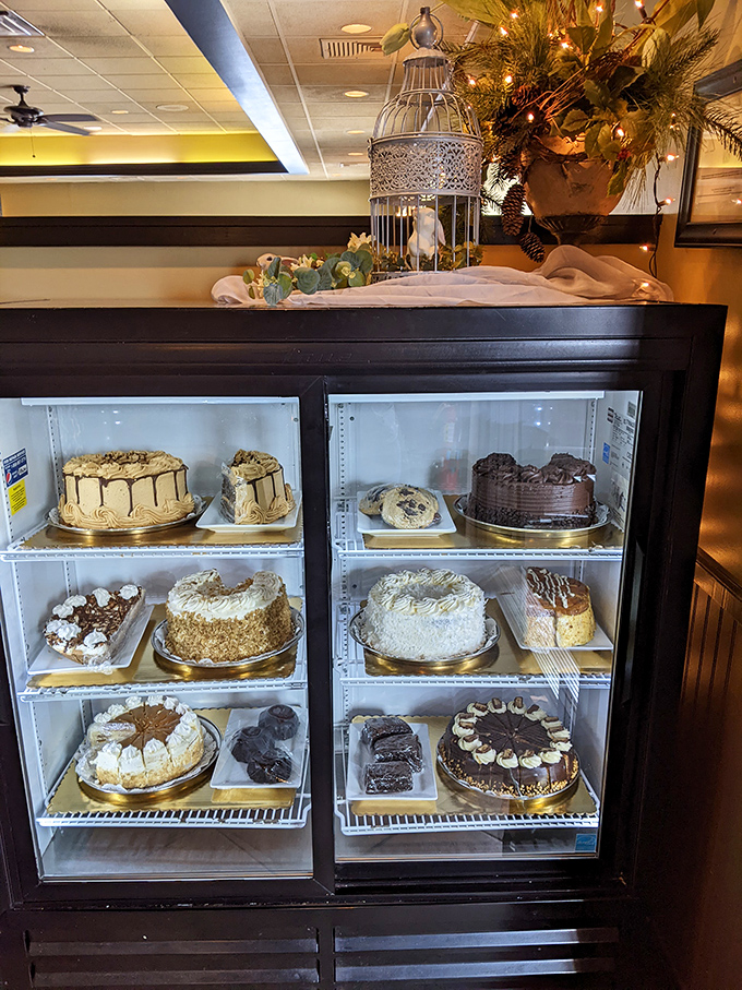 The dessert case&mdash;where willpower goes to die. Each cake is like a contestant on a delicious reality show, competing for your affection and stomach space.