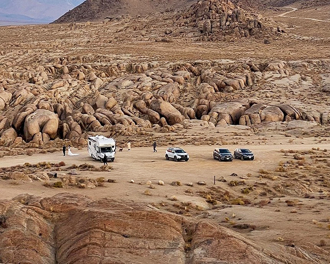 Where your camping neighbors are ancient boulders that have perfected the art of social distancing over millions of years.